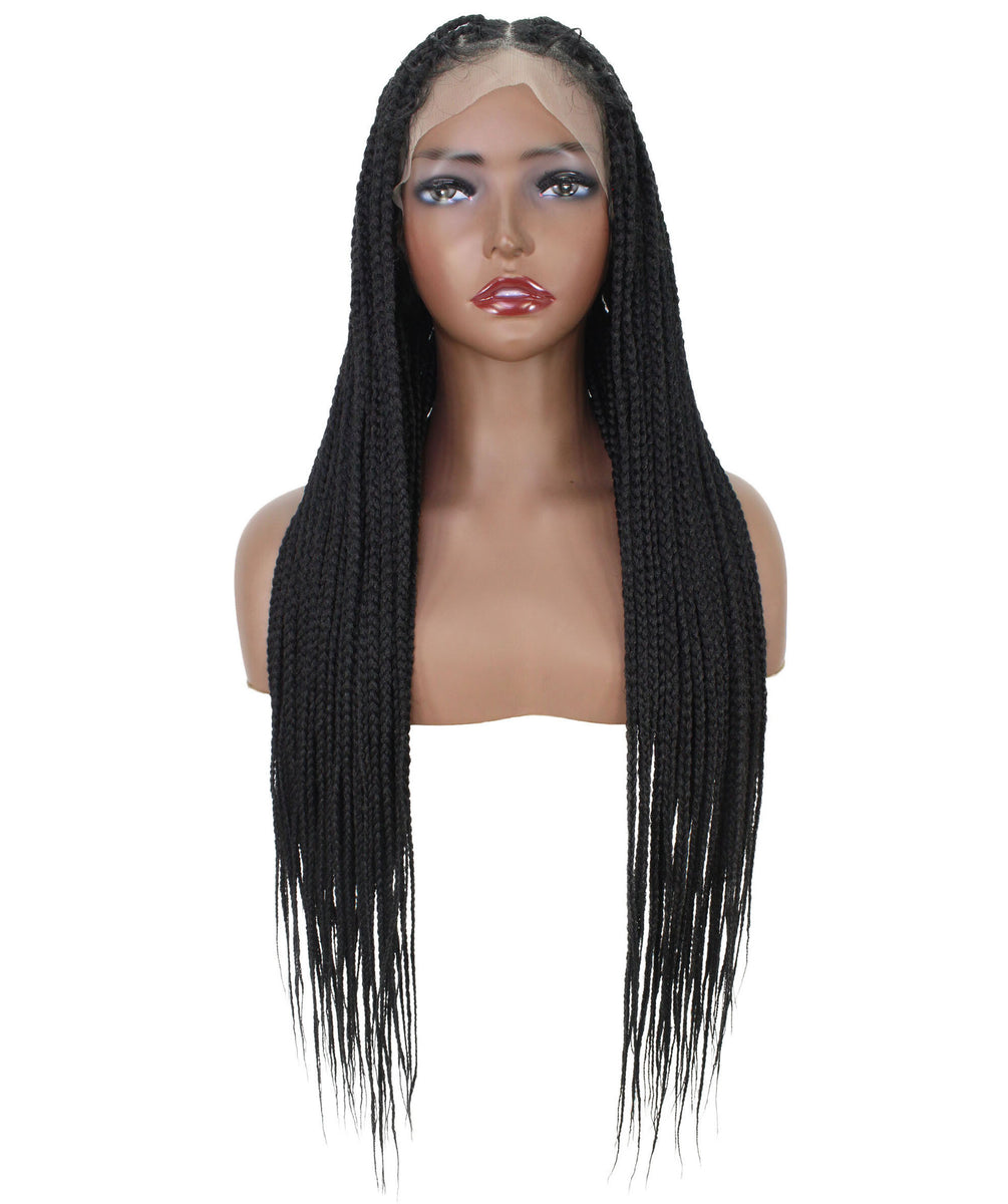Ivy Full Hand Tied Box Braid Style Lace Wig – luxluxehair