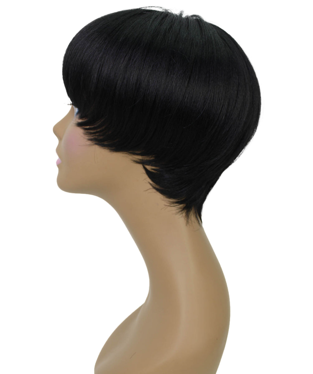 Alyssa Straight 9 Inch Mix Synthetic Short Bob No Lace Wig – luxluxehair